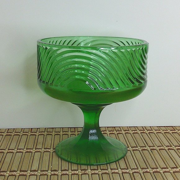 E.O. Brody | Accents | Eo Brody Green Glass Compote Candy Dish Bowl 38 ...